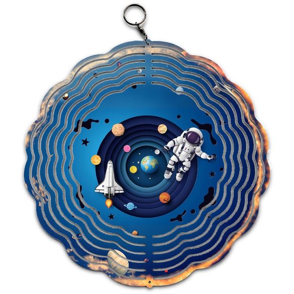 Design | Astronaut Floating Planets Artistic Design Wind Spinner | Poshmark
